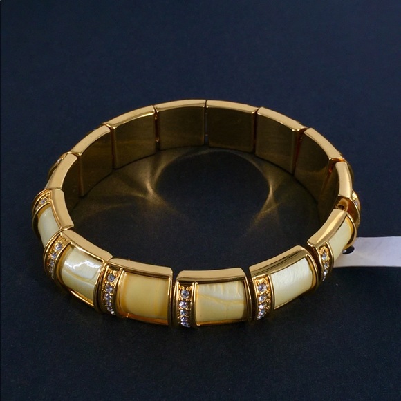 Joan Rivers | Jewelry | Joan Rivers Leather Stretch Crystal Bracelet ...